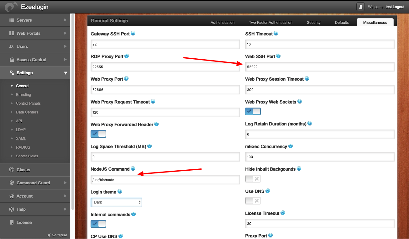 Setup Web Ssh Console In Ezeelogin And Ssh Via Browser